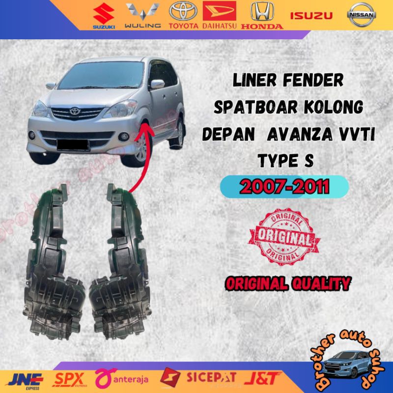 Jual LINER FENDER | SPATBOARD KOLONG DEPAN AVANZA VVTI TYPE S 2007 ...