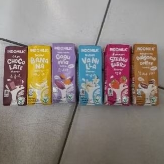 Jual Indomilk susu UHT ( 1 dus 30 pcs ) rasa COKLAT/ VANILA/ STRAWBERRY/ BANANA/ BLACK LATTE ...