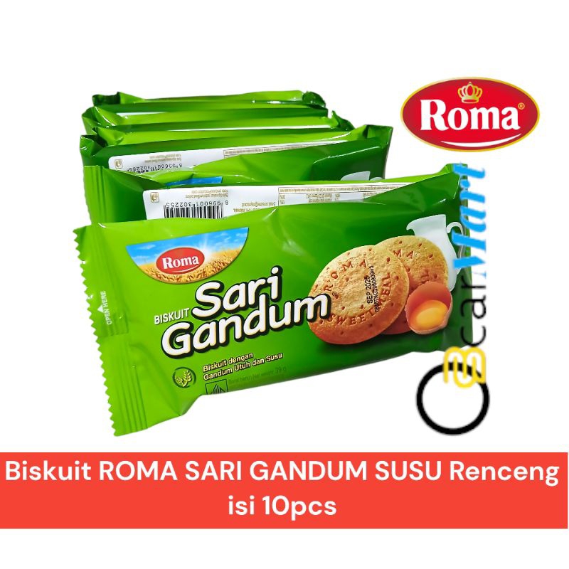 Jual [Orins] Biskuit ROMA SARI GANDUM Original Renceng isi 10 sachet ...