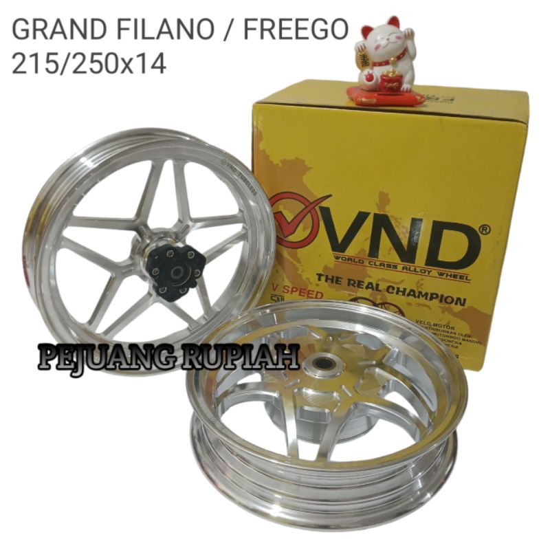 Jual VELG RACING VND VSPEED YAMAHA FREEGO GRAND FILANO 215/250 RING 12 | Shopee Indonesia