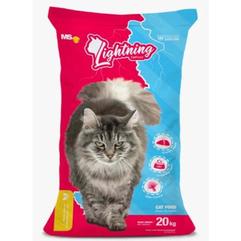 Jual Makanan Kucing Lightning Cat 20Kg Dry Cat Food | Shopee Indonesia
