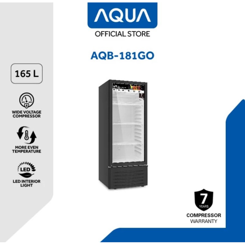 Jual SHOWCASE AQUA DISPLAY COOLER 165 liter AQB 181 GO | Shopee Indonesia