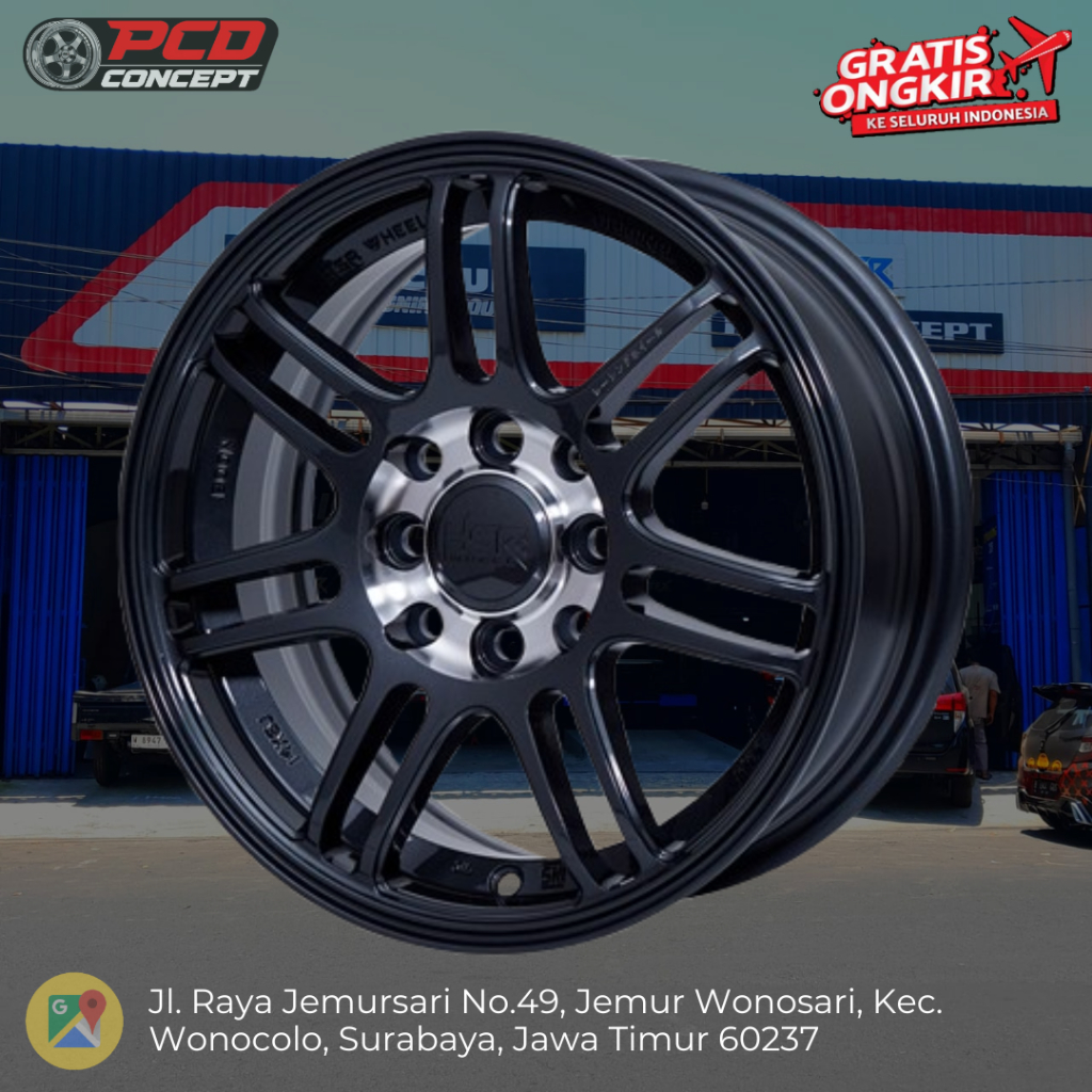 Jual Velg Mobil R14 HSR BOON 1419 BOROKO 04 Velg Ring 14 DOBEL PCD 4X100 & 4X114,3 Brio Wuling ...