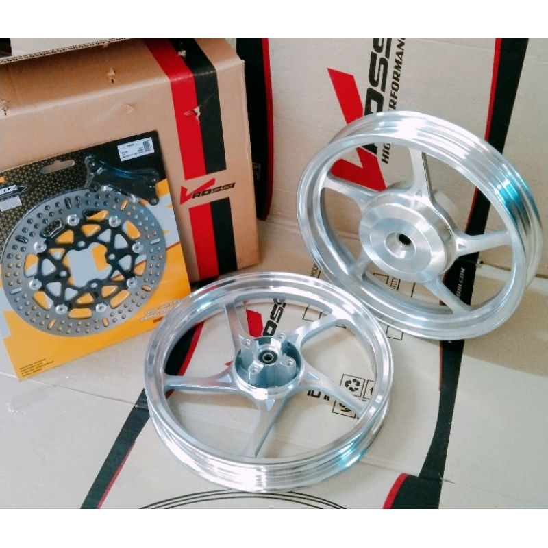 Jual VELG PELAK RACING V ROSSI SOLIKIN AK55 CROME SILVER CNC BEAT KARBU ...