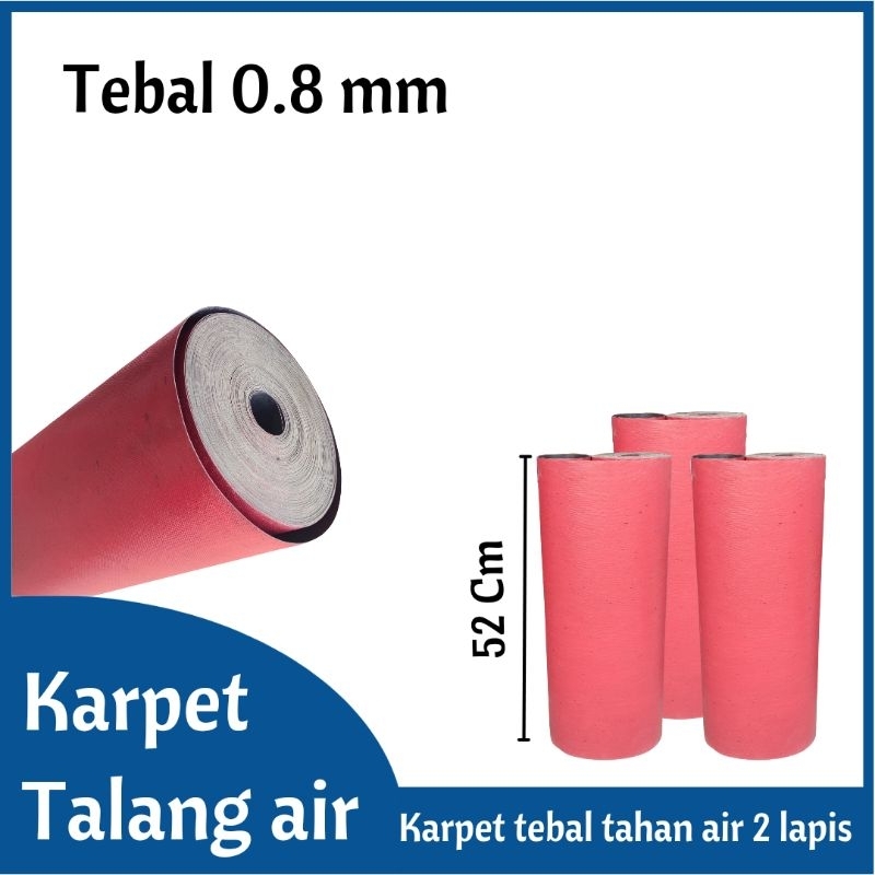 Jual Karpet Talang atap alas tebal tahan air 2 lapis Merah Hitam Hampir ...