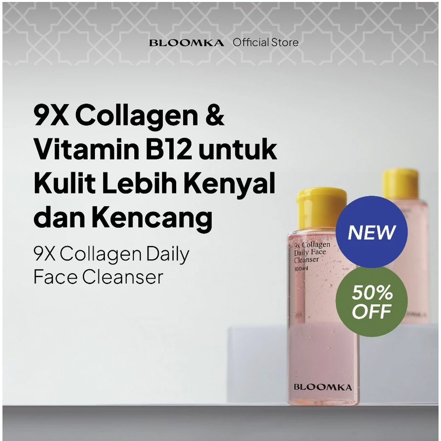 Jual Bloomka 9X Collagen Daily Face Cleanser (Anti Aging, Kulit Cerah ...