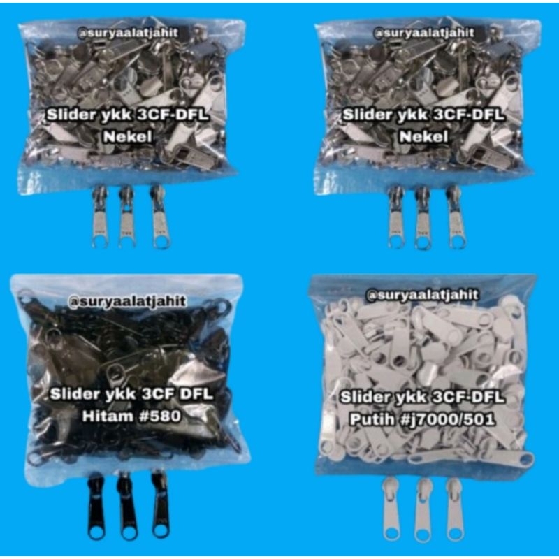 Jual kepala resleting coil YKK 3C DFL panjang =rp.25.500/50pcs | Shopee Indonesia
