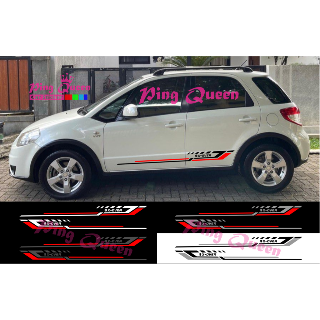 Jual STICKER MOBIL SUZUKI X OVER STICKER STRIPING VARIASI MOBIL X OVER ...
