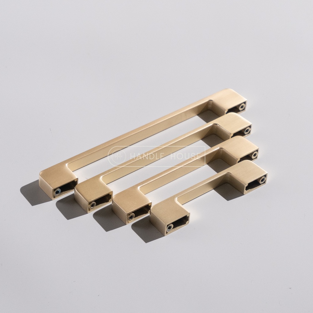 Jual Gold Brushed Pull Bar Aluminum Handle-Tarikan Gagang Lemari Laci ...
