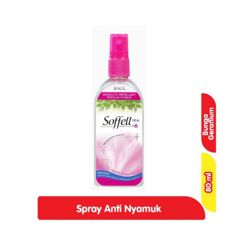 Jual Soffel Spray Anti Nyamuk Geranium 80 ml | Shopee Indonesia