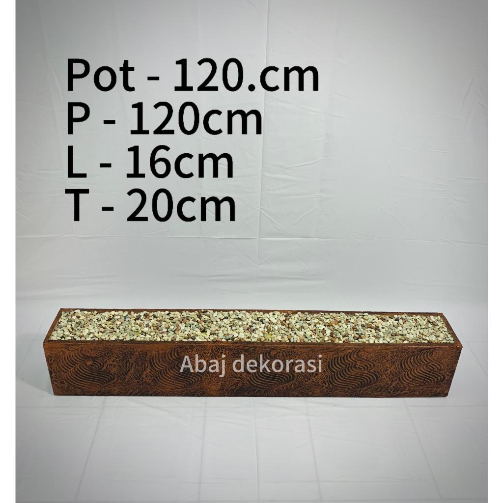 Jual Pot tanaman bunga partisi bambu partisi panjang 120cm artificial ...