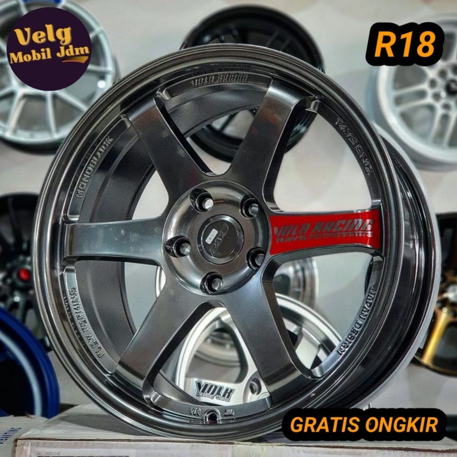 Jual velg ring 18 lebar 8,5 TE37 FLOW FORMING ET 37 velg mobil r18 crv innova rush terios hrv ...