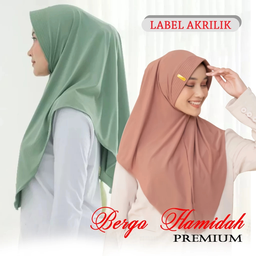 Jual Hijab Bergo Hammidah Size L Label Gold Hijab Instan Jersey Premium Nutup Dada By Dinda ...