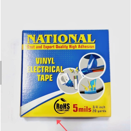 Jual National Isolasi Listrik PVC 19mm x 20yard Hitam | Shopee Indonesia