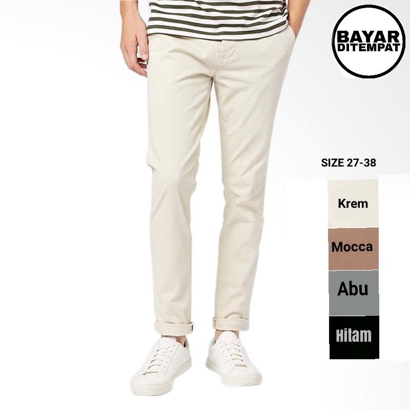 Jual CELANA PRIA CHINO Slim fit Panjang Kerja kantor Santai Liburan Cowok Gentleman Boy | Shopee ...