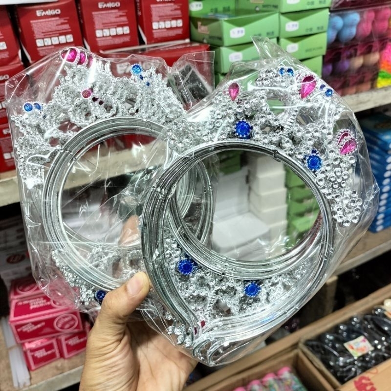 Jual (12pcs) Bando Rambut Mahkota Princess Mutiara Mata | Shopee Indonesia