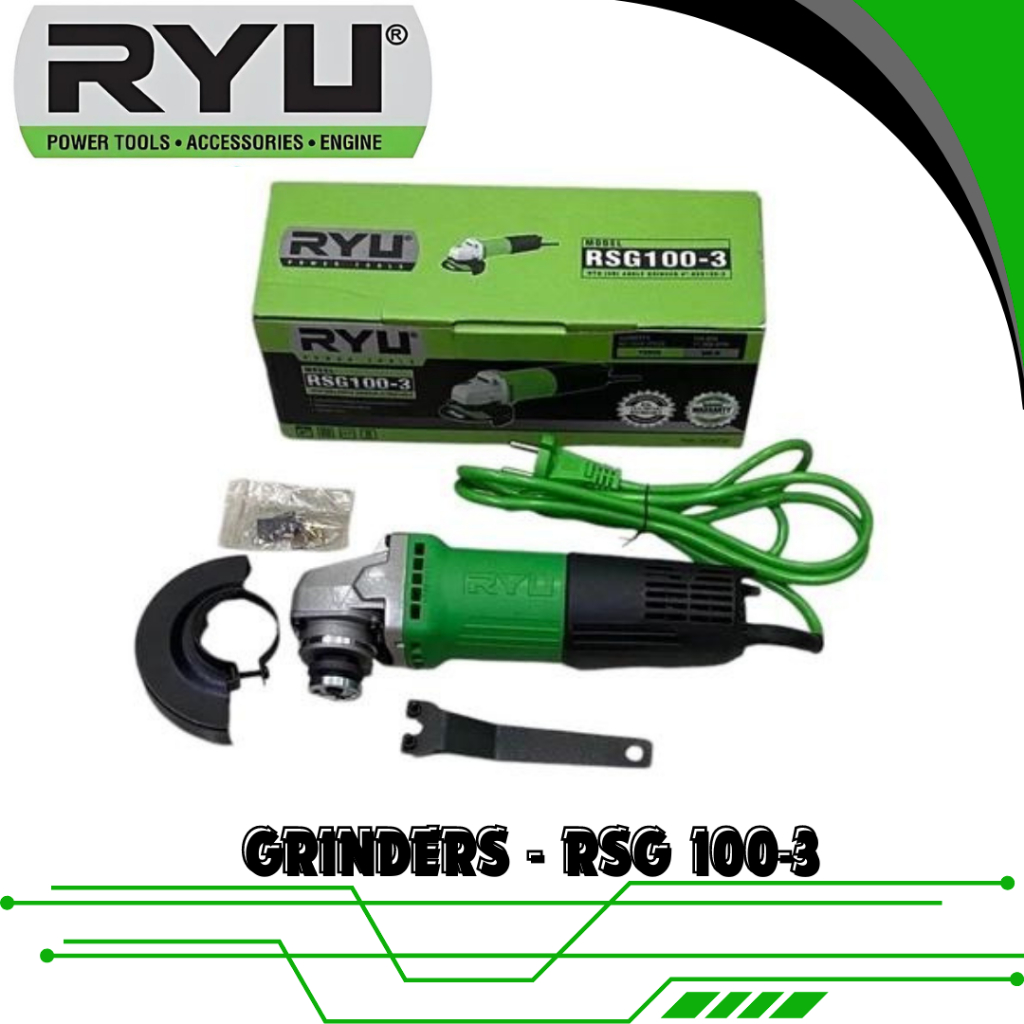 Jual RYU RSG 100-3 Mesin gerinda Tangan 4 Inch Gurinda Tangan Pemotong ...