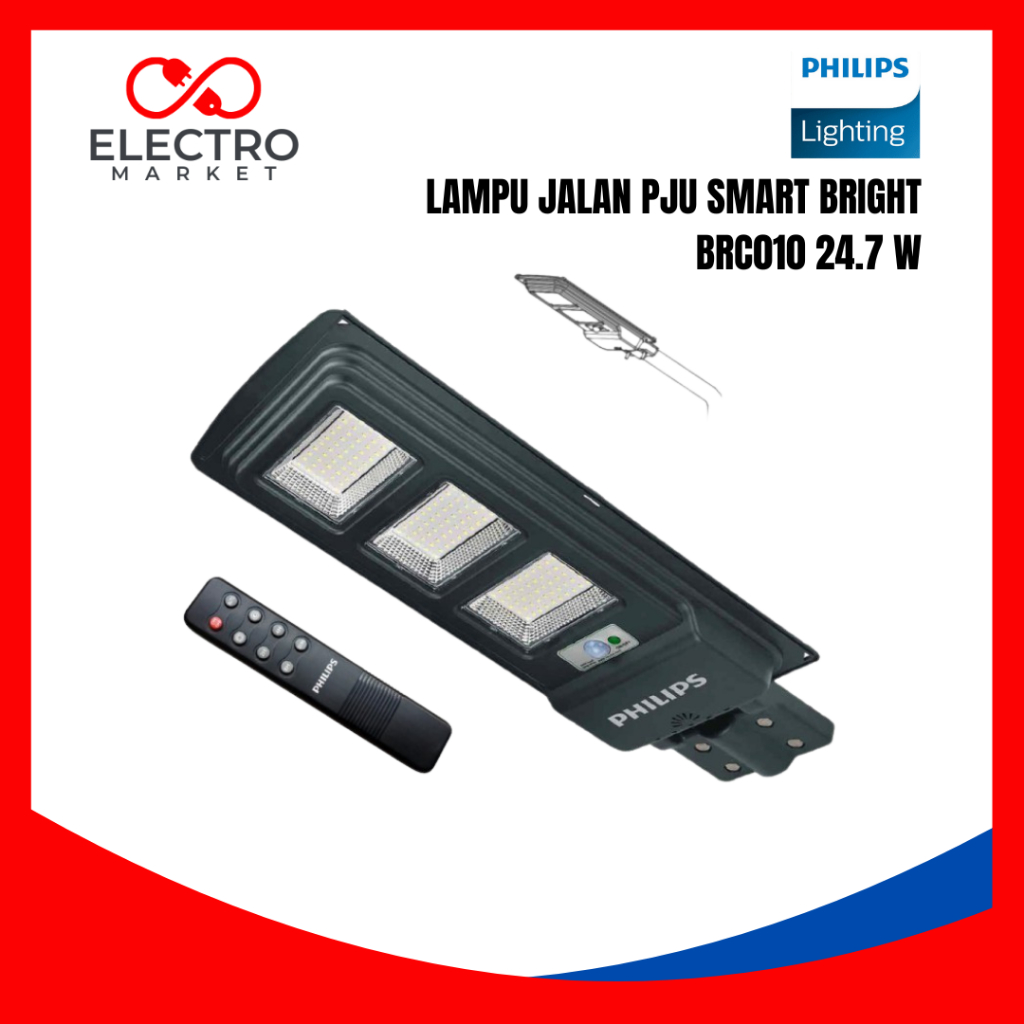 Jual PHILIPS Lampu Jalan PJU Solar Smart Bright BRC010 24.7 W Watt LED ...