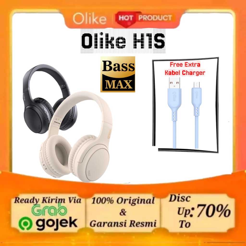 Jual Olike Titan Wireless Headphone Bluetooth H1S Bass Max HiFi Sound BT 5.4 | Shopee Indonesia
