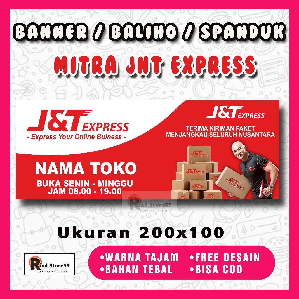 Jual BANNER SPANDUK MITRA JNT BALIHO BENER MURAH | Shopee Indonesia