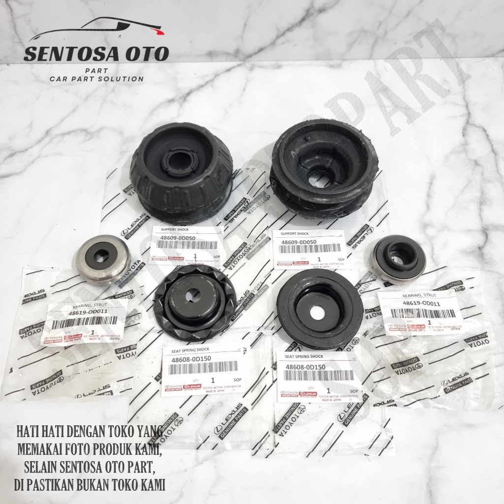 Jual Karet Support Shock Set Bearing Tatakan Shock Yaris New Vios 2006 ...