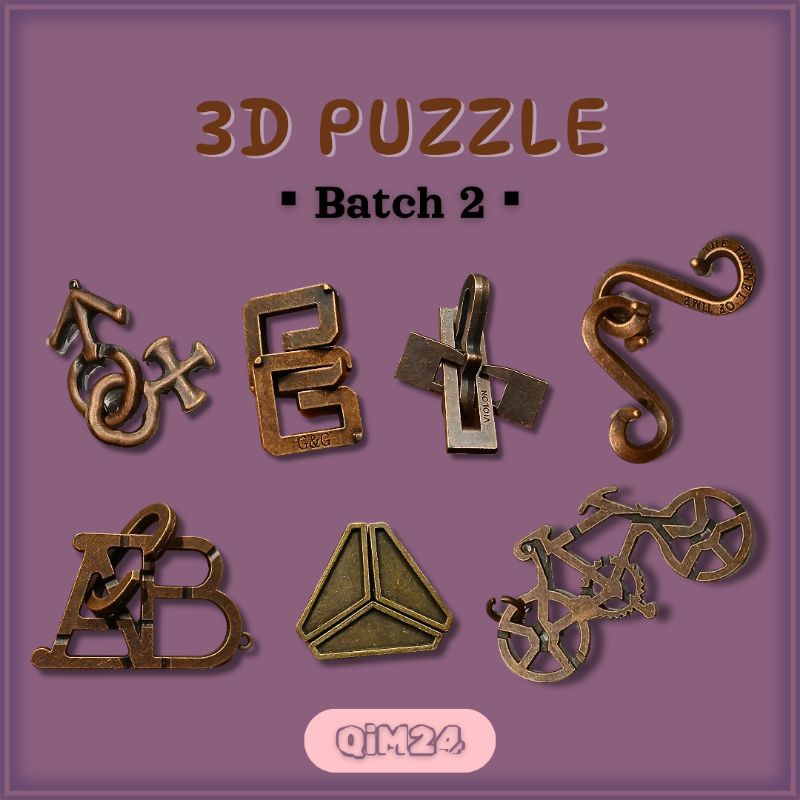 Jual 3D Puzzle - Trik Unlock Puzzle - Brain Teaser - Permainan IQ ...