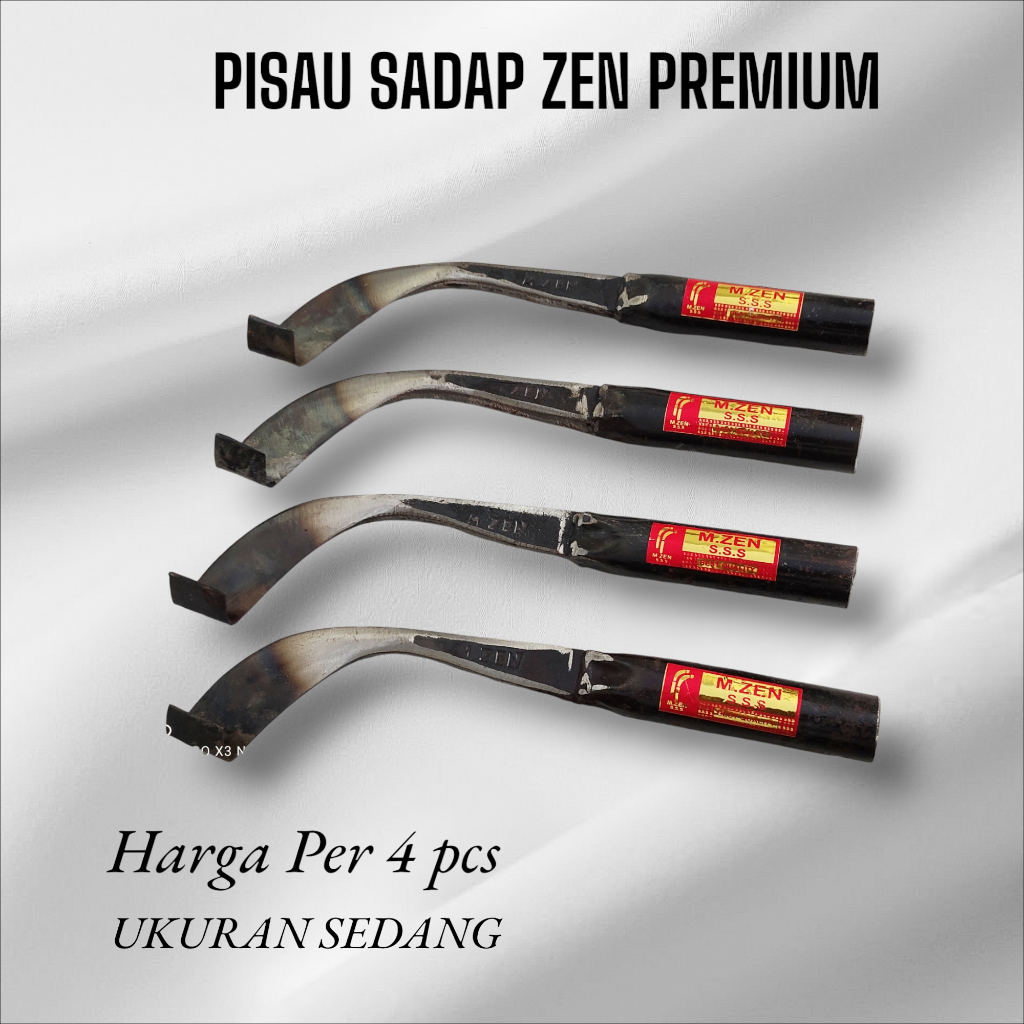 Jual 4 BUAH PISAU SADAP KARET ATAU PISAU DERES BESI BAJA PER DENGAN ...