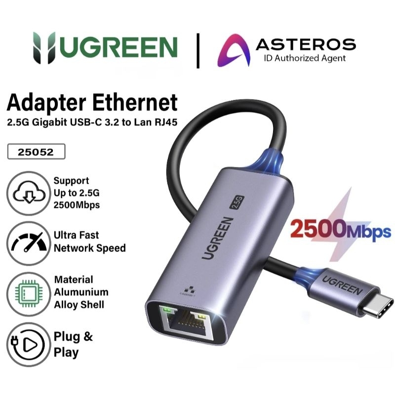 Jual UGREEN LAN Adapter USB Type C to RJ45 Gigabit Ethernet Network ...