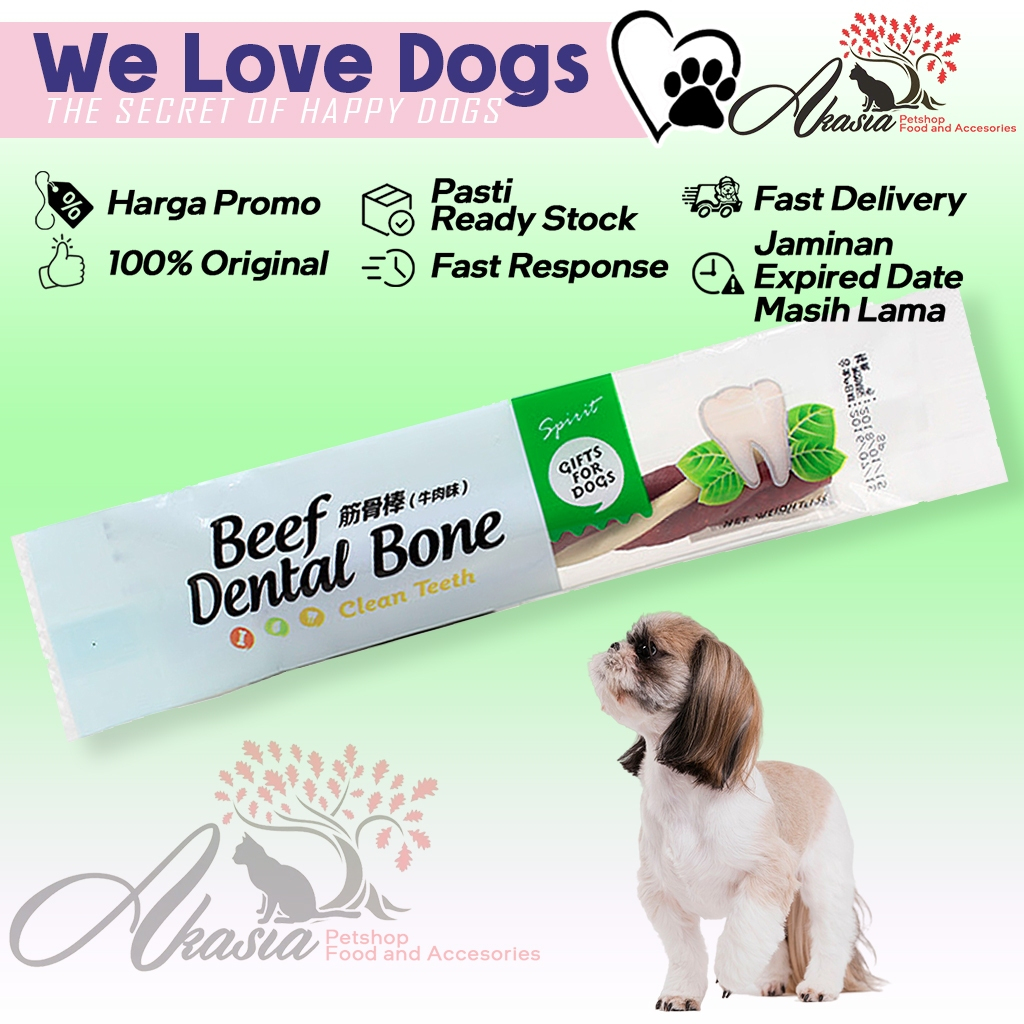 Jual Spirit Beef Dental Bone 20 Gr - Snack Anjing Dental Treat | Shopee ...