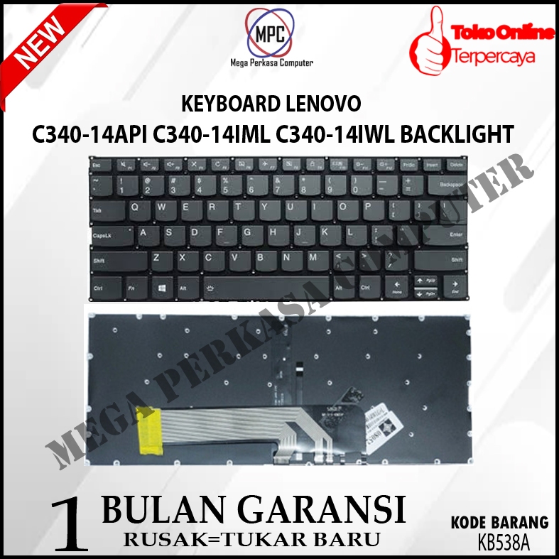 Jual KEYBOARD LENOVO IDEAPAD C340-14 C340-14IWL C740-14 C340-14API C340 ...