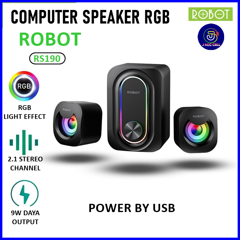 Jual Speaker ROBOT RS190 Speaker Komputer Laptop PC Gaming Super Bass ...