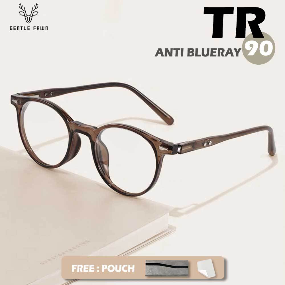 Jual Gentle Fawn Kacamata Antiradiasi Blueray Sinar Biru Bahan TR90 Lembut Kuat Bentuk Oval Bisa ...