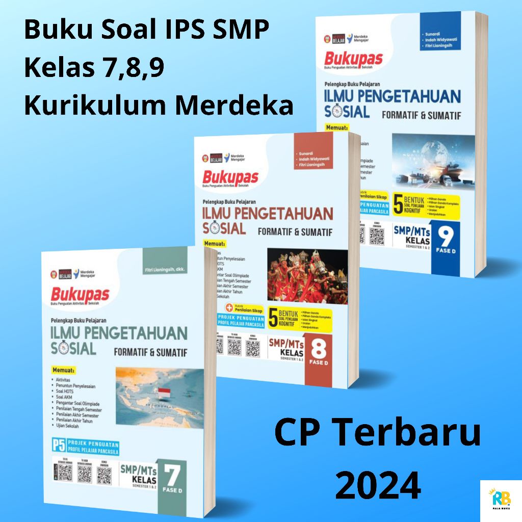Jual Bukupas IPS/Ilmu Pengetahuan Sosial SMP/MTs Kelas 7/8/9 Ringkasan dan Latihan Soal ...