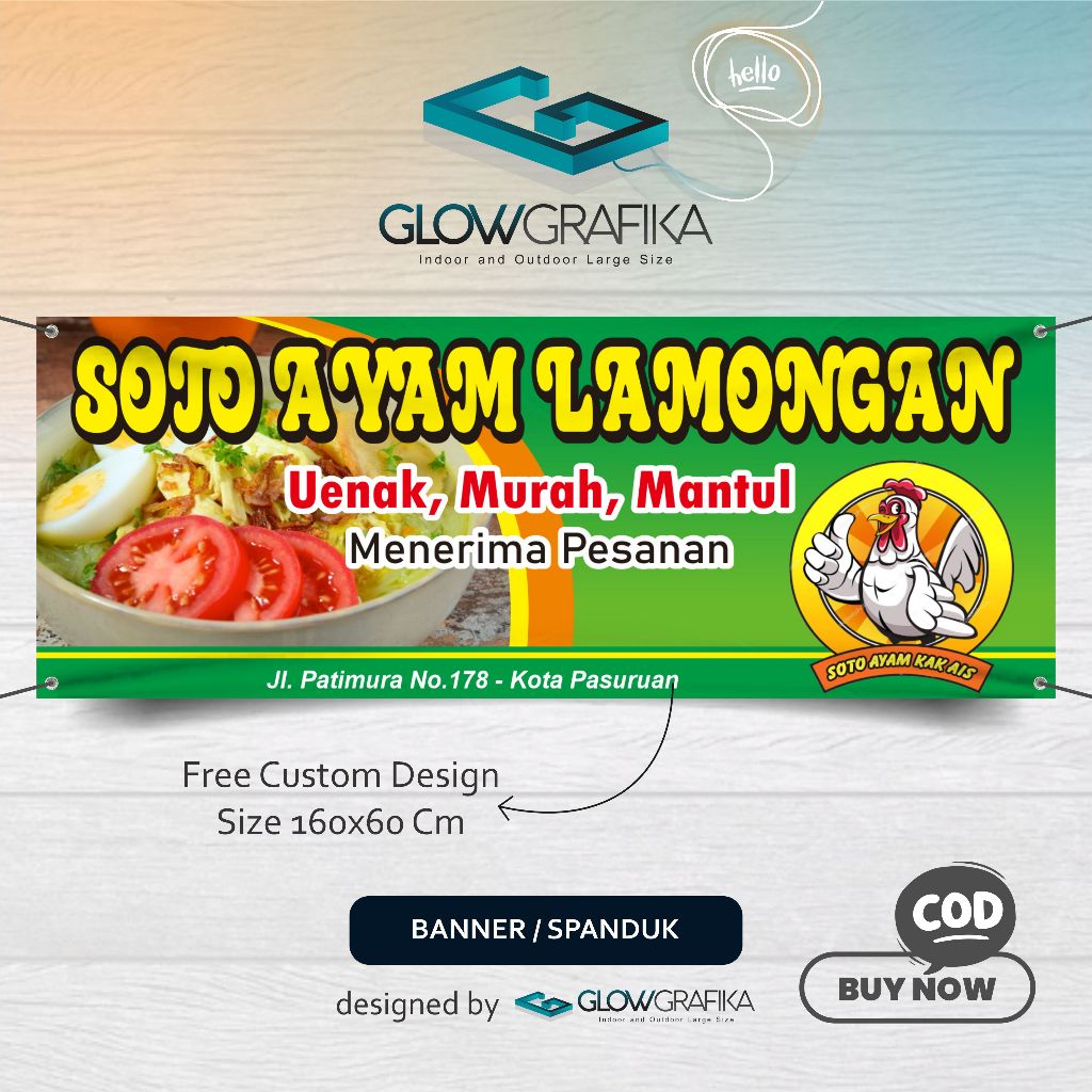 Jual Cetak Spanduk Banner Soto Ayam Lamongan | Shopee Indonesia