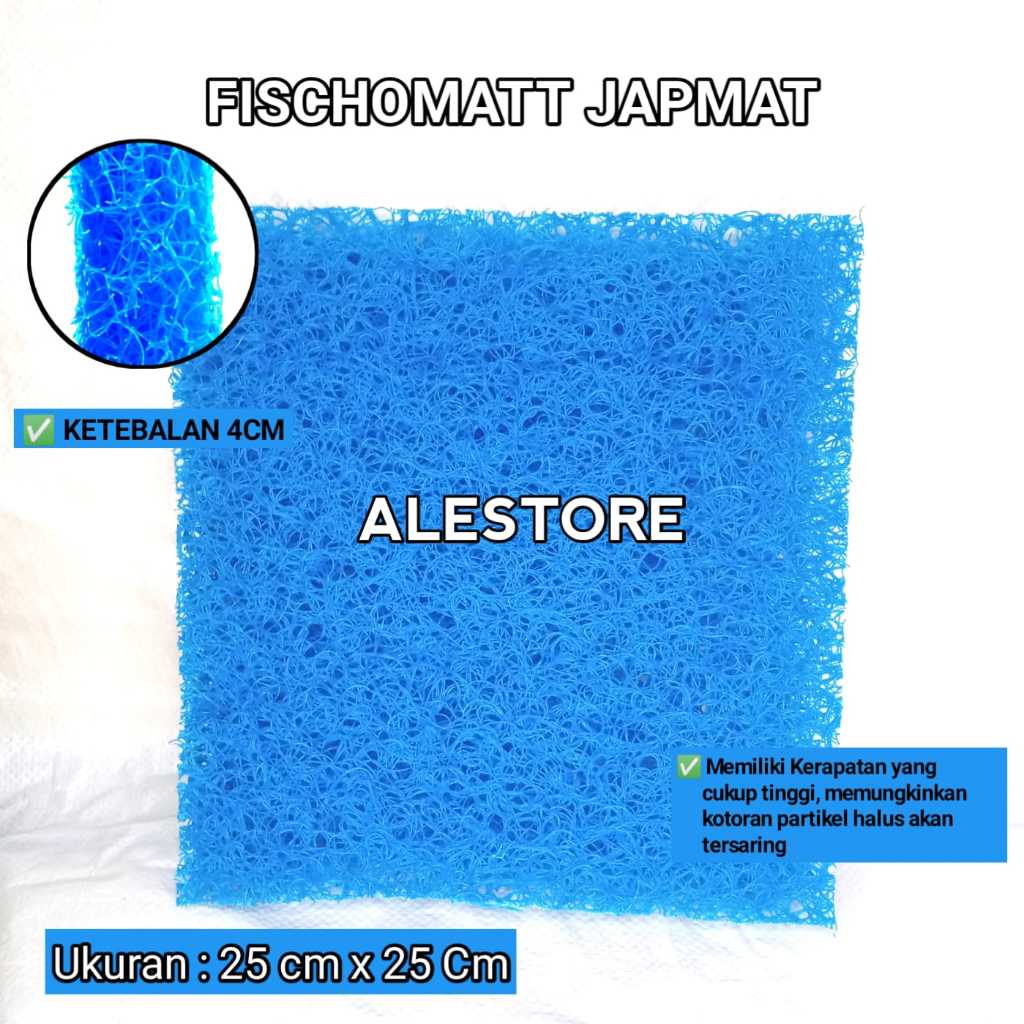 Jual JAPMAT 25X25 FISCHOMATT Filter mekanik Aquarium Media filter kolam ...