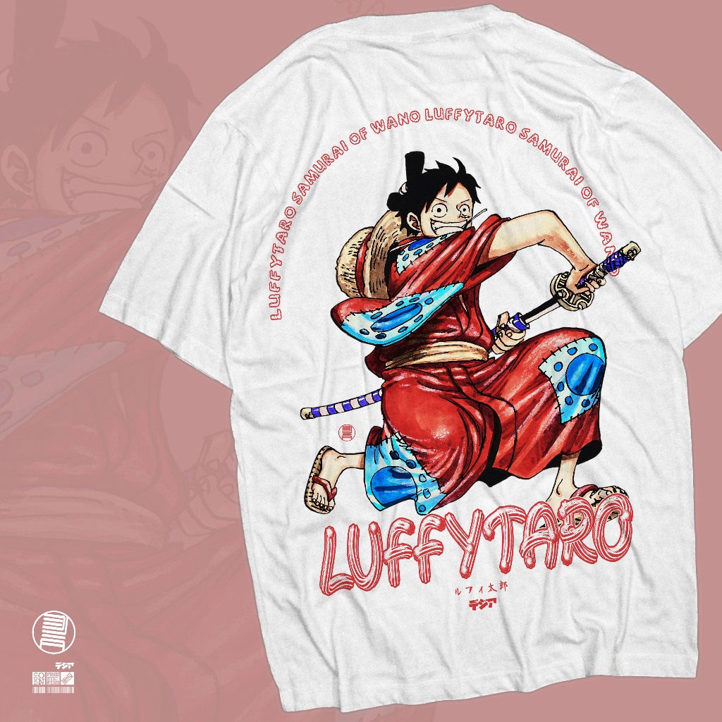 Jual Kaos Luffytaro Wano Arc Monkey D Luffy One Piece Topi Jerami Anime ...
