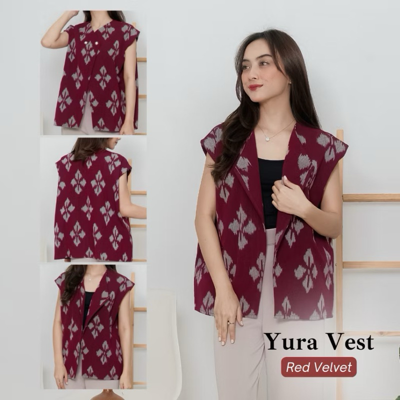 Jual BAJU TENUN VEST - VEST TENUN - BLAZER TENUN - BAJU TENUN WANITA ...