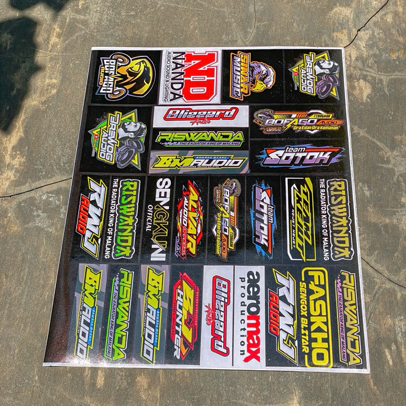 Jual STIKER SOUND PAKET 28 POTONG | VINYL PLASTIK TAHAN AIR | STIKER ...