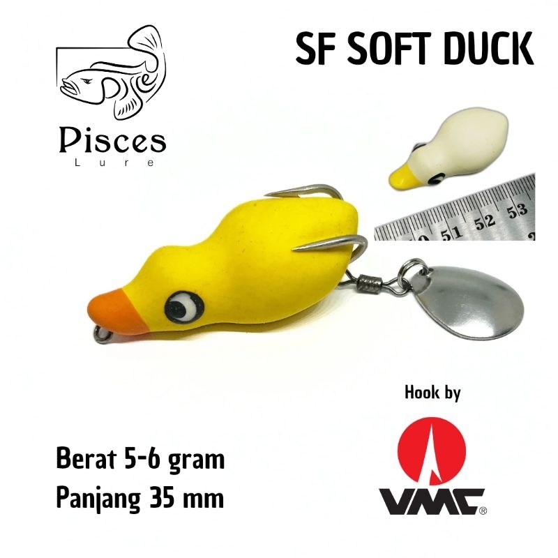 Jual Soft Duck SF Bebek 5 gram Double Hook VMC Umpan Casting Mancing ...