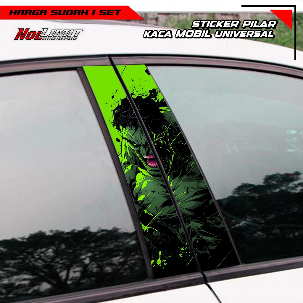 Jual Sticker Pilar Kaca Mobil Universal (AVENGER) Bisa Custom Gambar ...