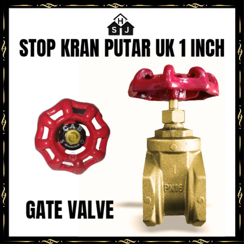 Jual Gate Valve Kuningan 1 Inch - Stop Kran Putar Kuningan | Shopee Indonesia