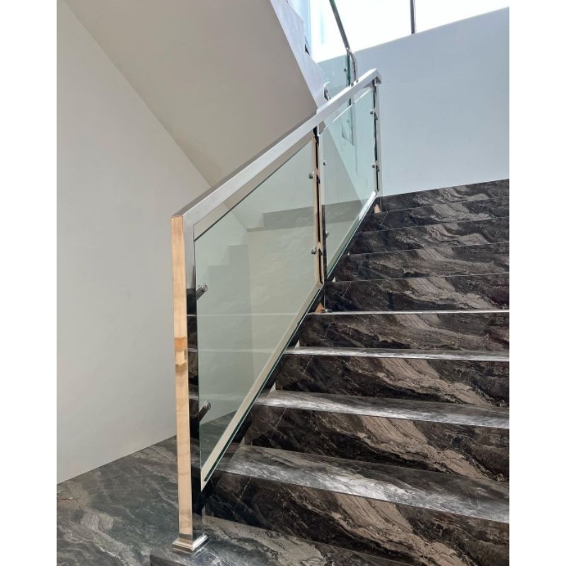 Jual Railing tangga kaca stainless dan balkon kaca mewah | Shopee Indonesia