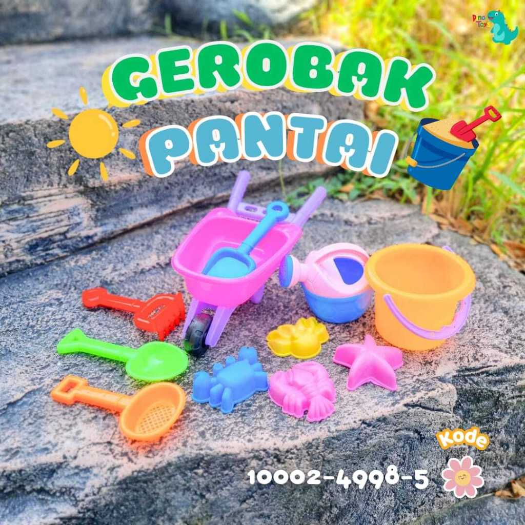 Jual GEROBAK EMBER PANTAI JALA mainan anak cetakan pasir pantai Mainan ...