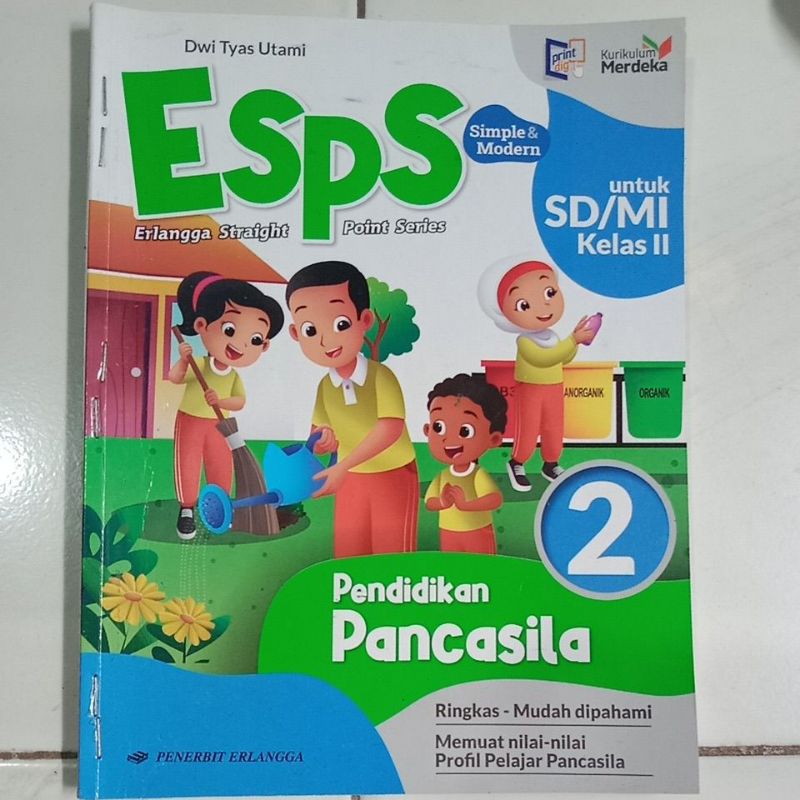Jual BUKU ESPS ERLANGGA STRAIGHT POINT SERIES UNTUK SD/MI KELAS II PENDIDIKAN PANCASILA | Shopee ...