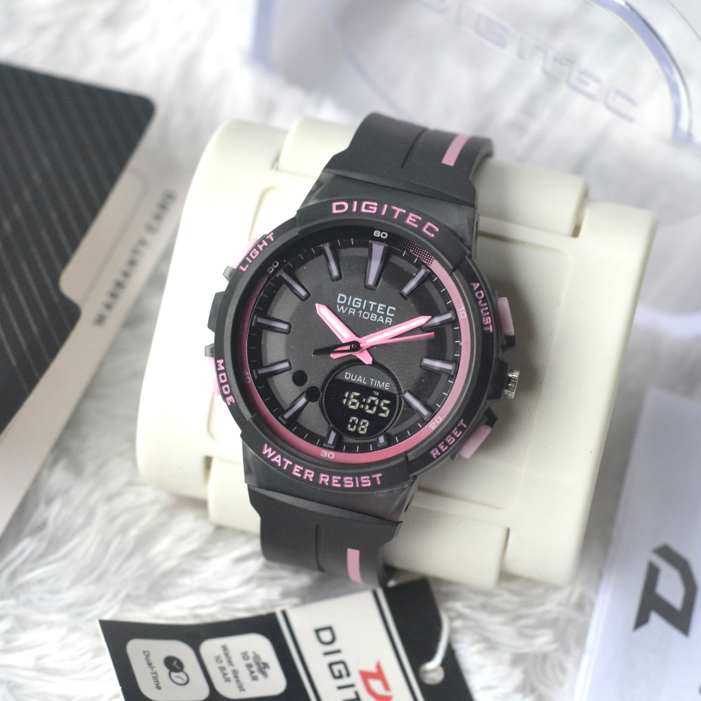 Jual DIGITEC LINE 100% ORIGINAL JAM TANGAN WANITA DUALTIME WATER RESIST ...