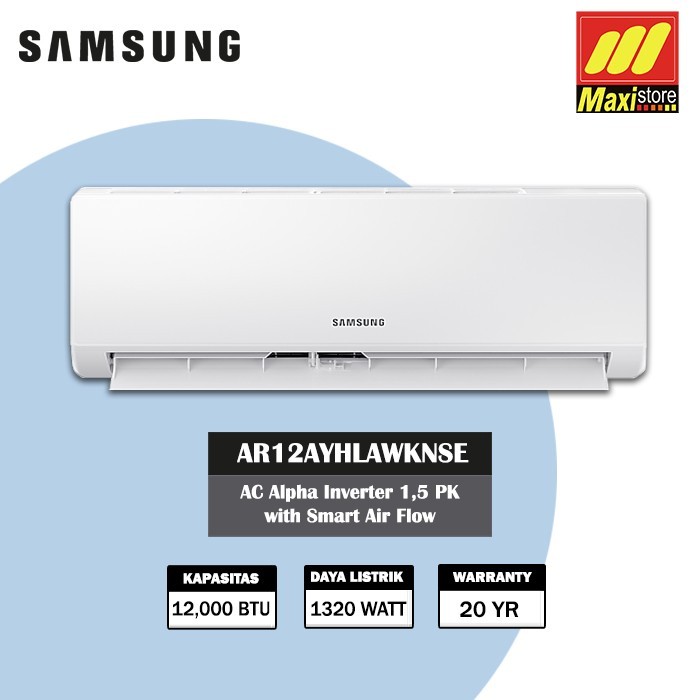 Jual Samsung AR12AYHLAWKNSE AC Alpha Inverter [1,5 PK] Garansi Resmi ...