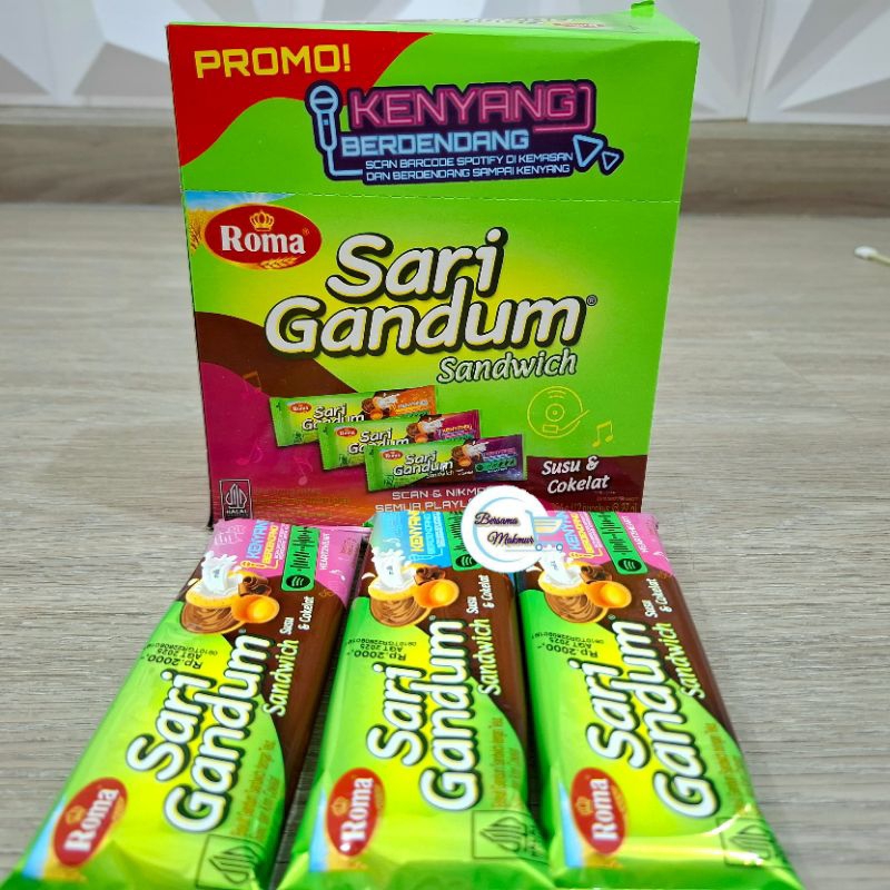 Jual Roma SARI GANDUM sandwich box isi 12 sachet sarigandum | Shopee ...