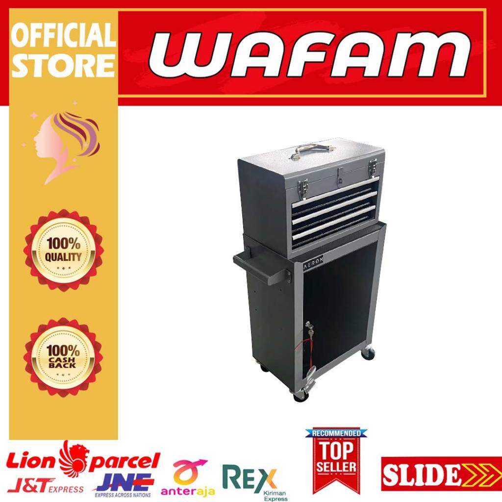 Jual TROLLEY PERKAKAS BESI JS-575 ABU-ABU / RAK SUSUN BARBER PANGKAS ...