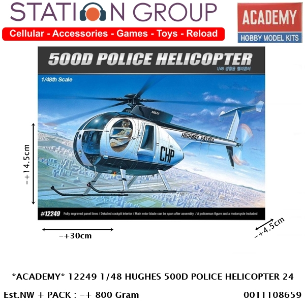 Jual ACADEMY 12249 1-48 HUGHES 500D POLICE HELICOPTER 24 - MODEL KIT ...