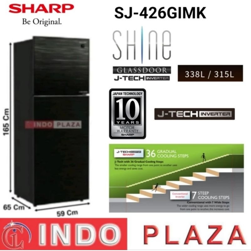 Jual KULKAS SHARP 2 PINTU JTECH INVERTER SJ-426 (MEDAN) | Shopee Indonesia